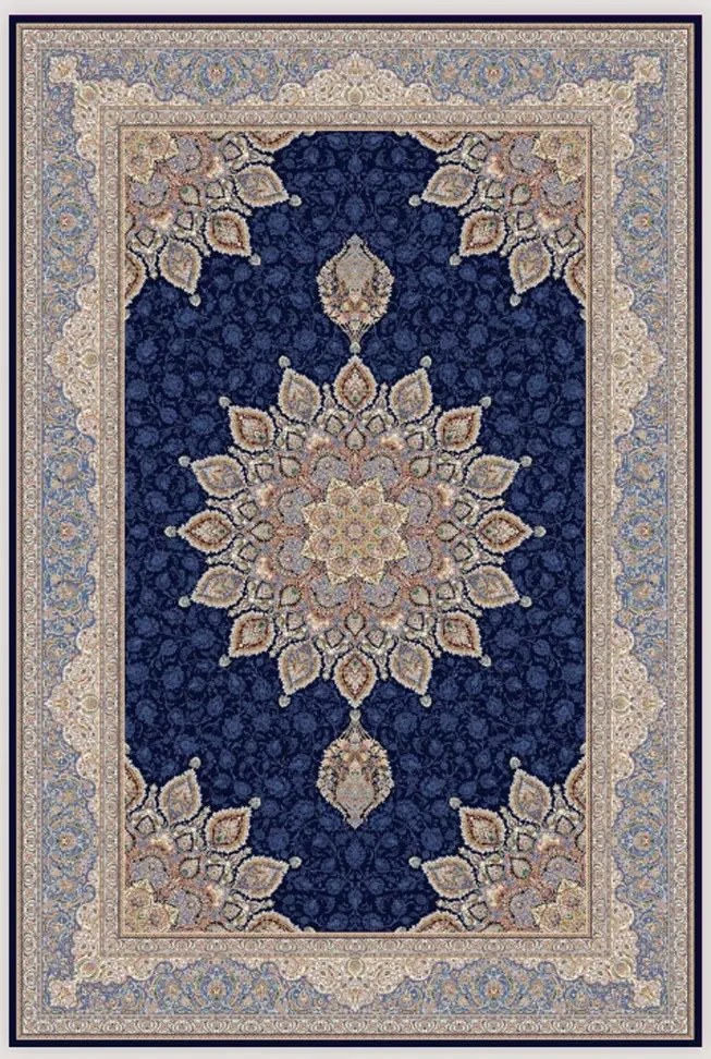 BE Koberec Sultan 1203 BLUE - modrý béžový obdélníkový Rozměr: 150x225 cm