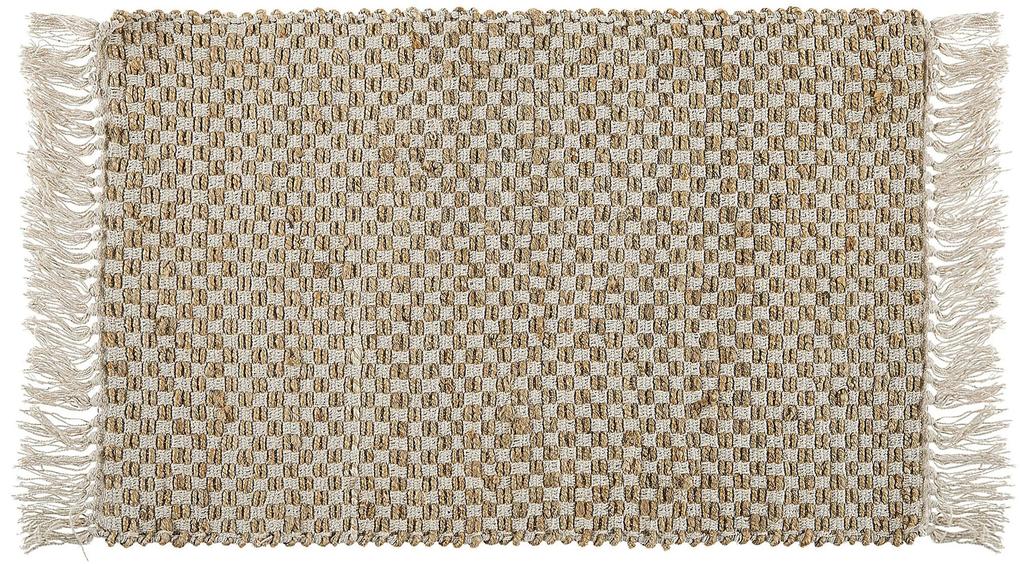 Jutový  koberec 50 x 80 cm béžový ZERDALI Beliani