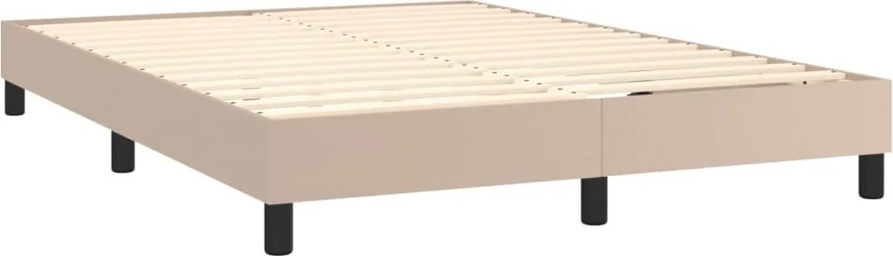 Box spring postel s matrací cappuccino 140x200 cm umělá kůže 3141010