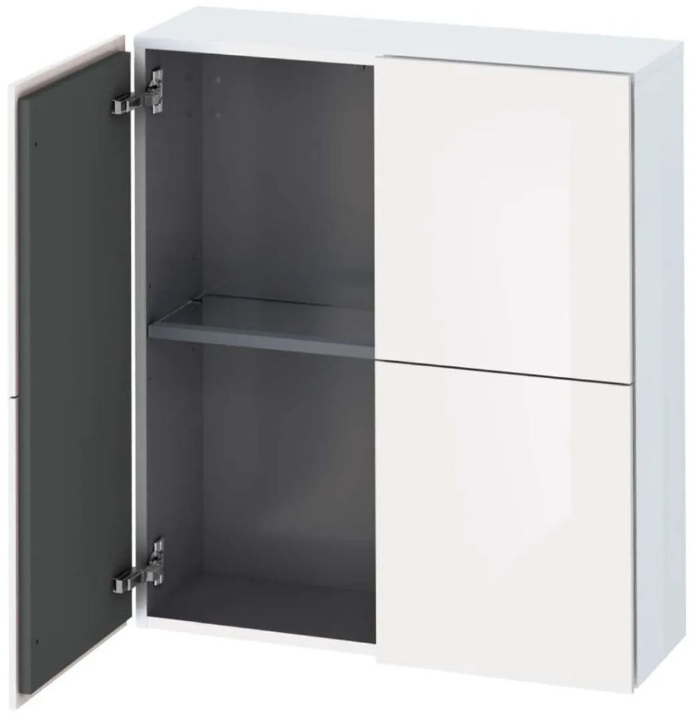 Duravit L-Cube - Skříňka 80x70x24 cm, 2 dvířka, lesklá bílá LC116702222
