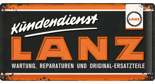 Postershop Plechová cedule - LANZ (Kundendienst) 25x50 cm