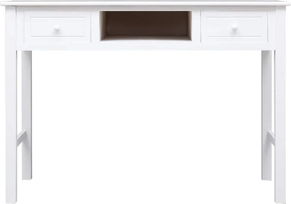 Psací stůl bílý 108 x 45 x 76 cm masivní pavlovnie 338537