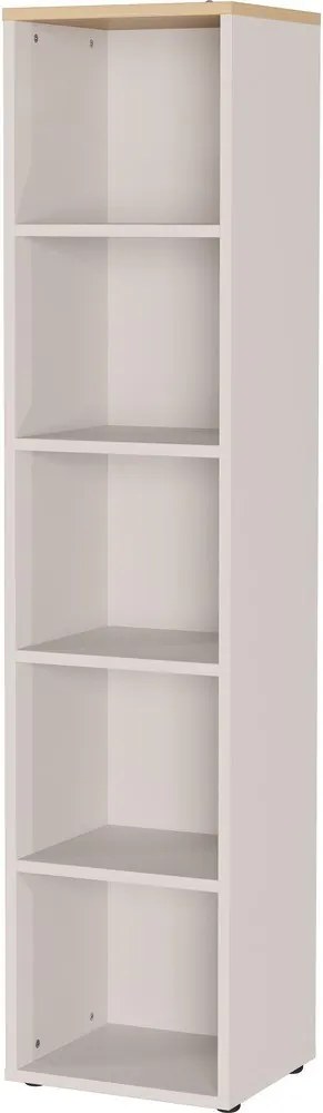 Krémová matná knihovna 45x197x40 cm Lissabon – Germania