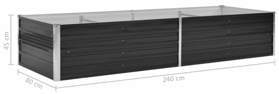 Zahradní ocelový truhlík antracit Dekorhome