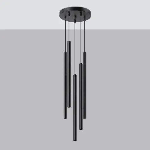 Závěsné svítidlo SOLLUX PASTELO 5P černé G9 5x8W bez žárovky SL.1176