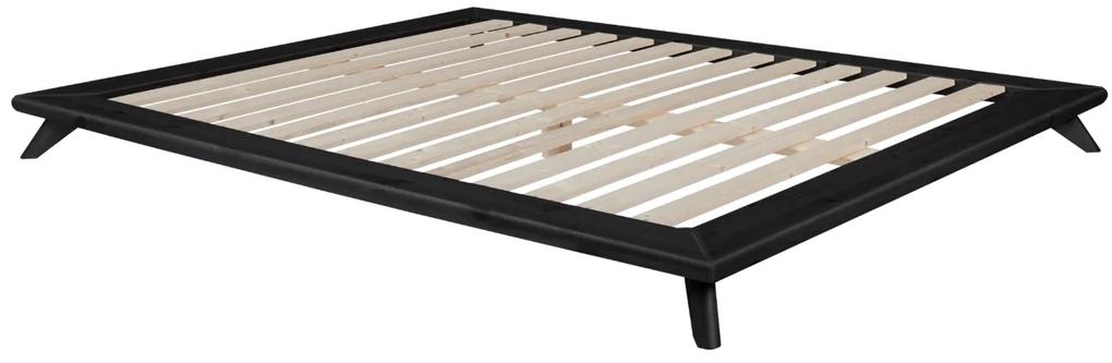 OnaDnes -20% Černá dřevěná dvoulůžková postel Karup Design Senza 160 x 200 cm