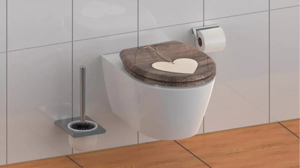 Eisl / Schüette Eisl WC sedátko Wood Heart duroplast SoftClose, EasyTake