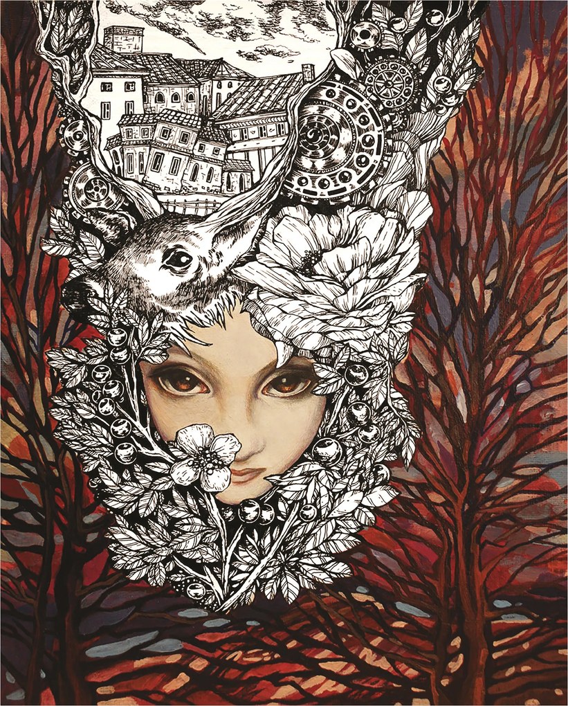 Yulia Novikova | Vnitřní krajina Rám: Dubový, Velikost: 30 x 20 cm