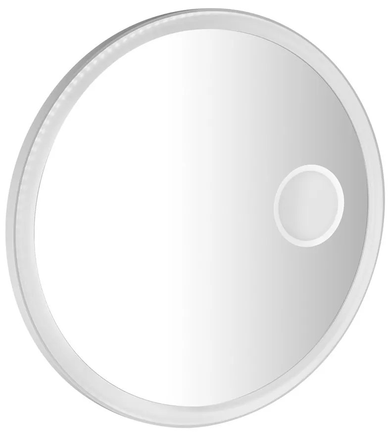 Sapho FLOAT kulaté zrcadlo s LED podsvícením ø 90cm, kosm.zrcátko, senzor, 3500-6500K, bílá - FT900