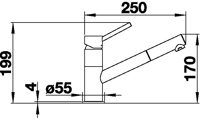 Kuchyňská vodovodní baterie Blanco KANO-S chrom lesk 521503