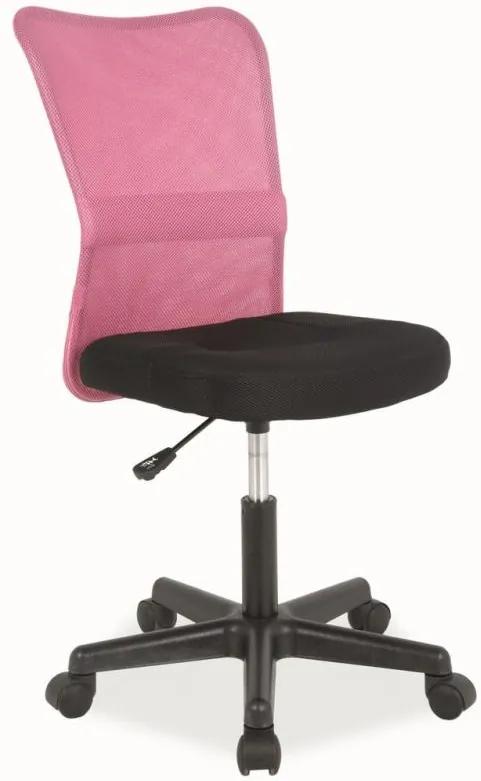 Signal Kancelářská židle Q-121 černá/růžová