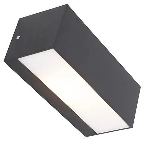 Moderní nástěnná lampa černá se světelným efektem IP54 - Houks