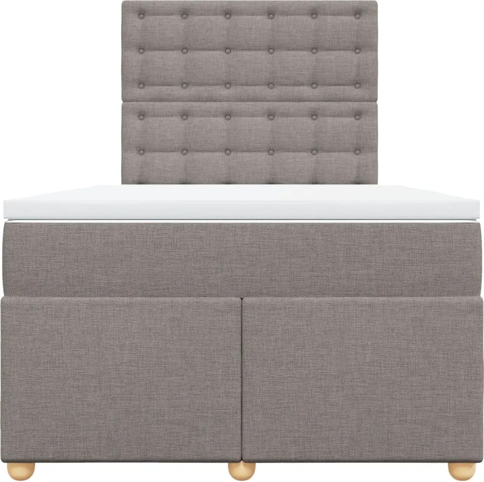 Box spring postel s matrací taupe 120x190 cm textil 3293537