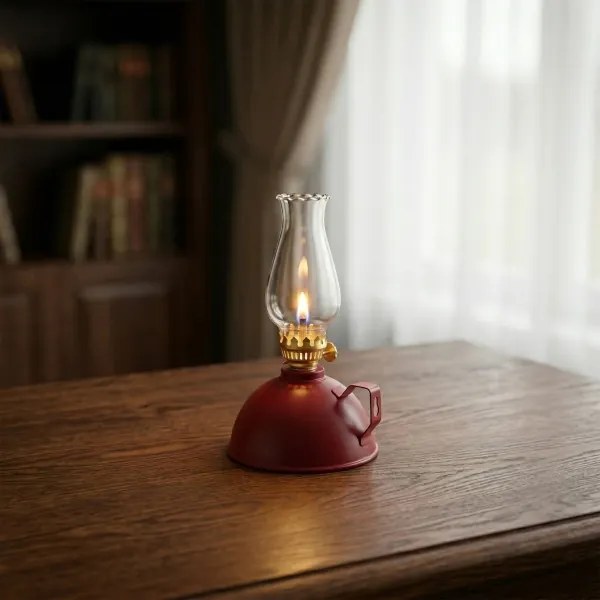 BRILAGI - Petrolejová lampa MERLIN červená
