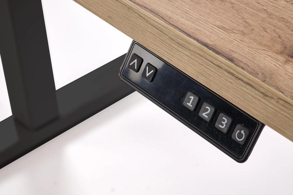 Výškově nastavitelný stůl B54 120 cm dub artisan/černý
