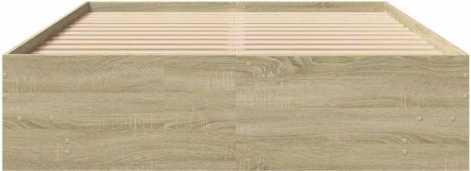 Rám postele dub sonoma 135 x 190 cm kompozitní dřevo 3295690