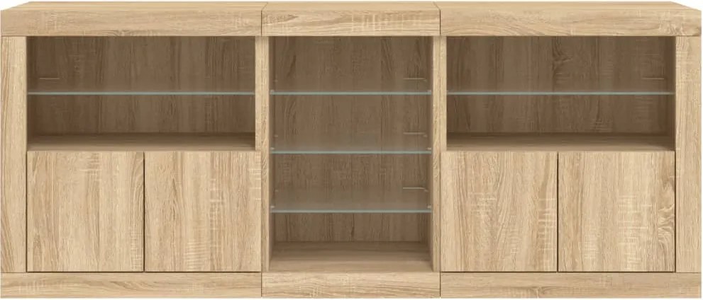 Příborník s LED osvětlením dub sonoma 181,5 x 37 x 67 cm 3209039