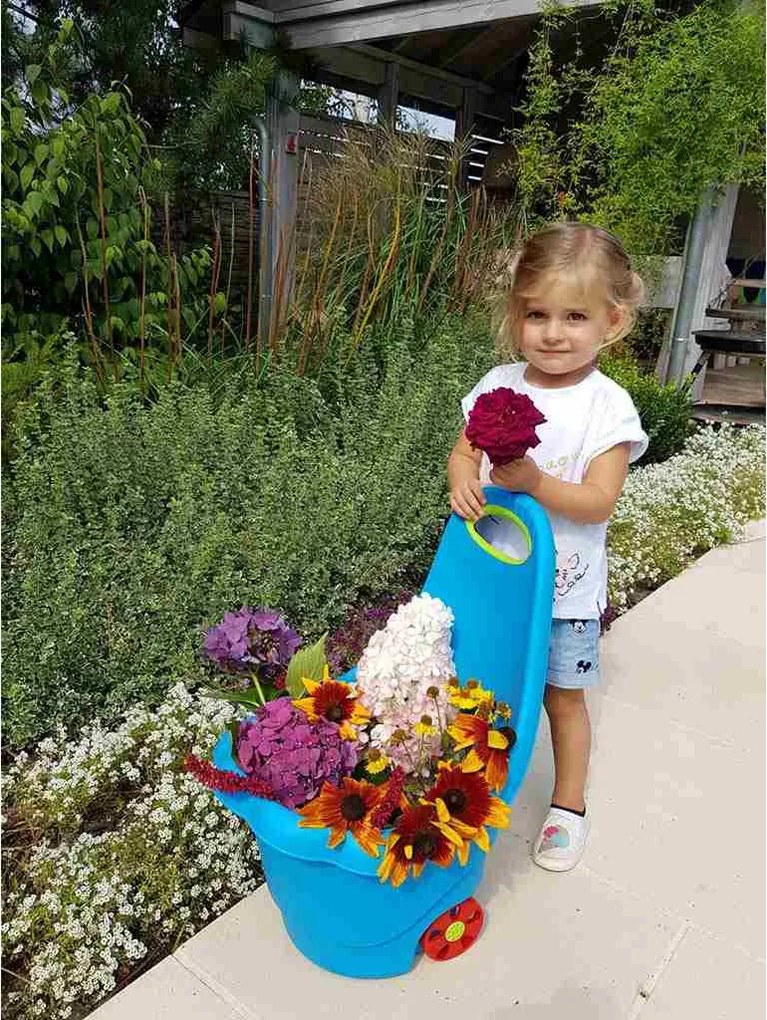 Dětský multifunkční vozík BAYO Sedmikráska 60 cm modrý