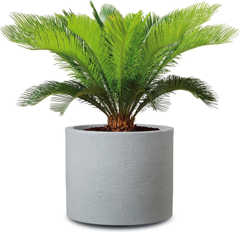 Scheurich Květináč „Riva“, plast, kulatý. (Stony Grey, Ø 50 cm)
