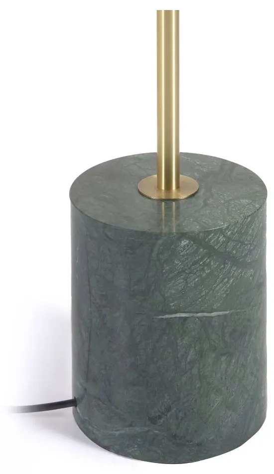 Stojací lampa v zeleno-zlaté barvě se skleněným stínidlem (výška 161 cm) Lonela – Kave Home