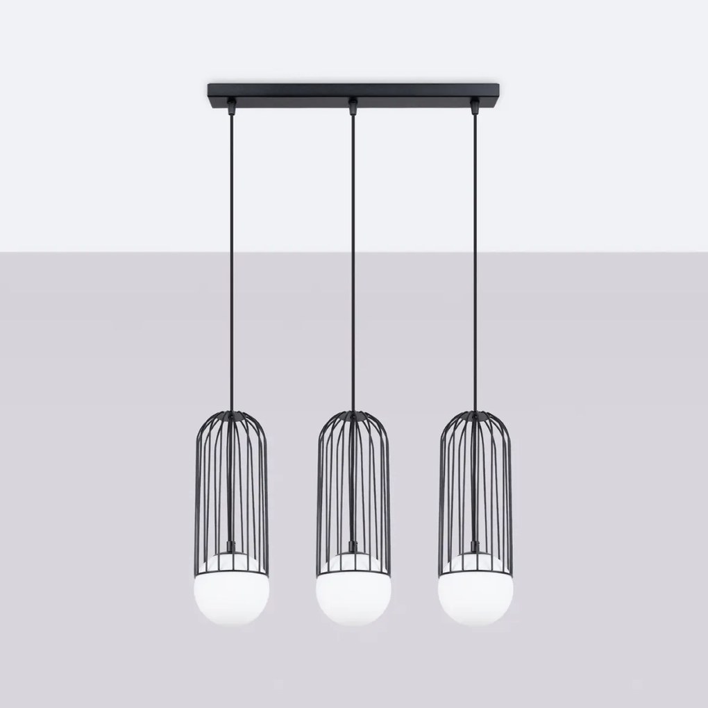 Sollux Lighting Závěsné svítidlo BRINA 3L Černá