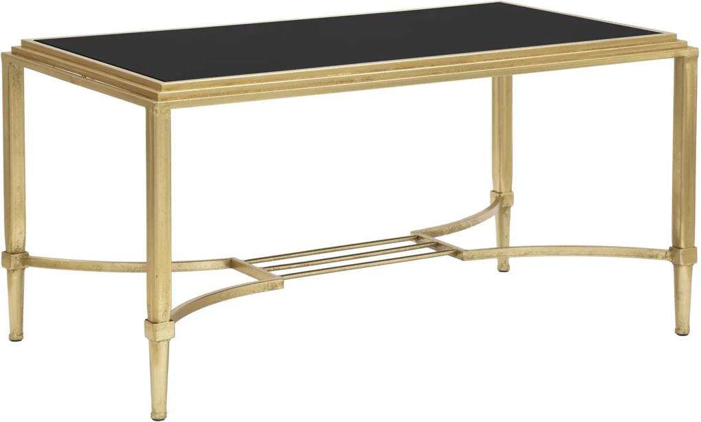 Konferenční stolek Mauro Ferretti Arch 90x50x45 cm, zlatá/černá