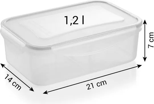TESCOMA Dóza s 2 miskami FRESHBOX 1,2 l, obdélníková