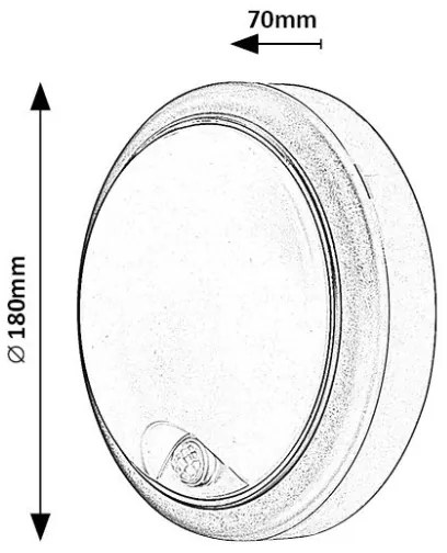 Rabalux 77028 - LED Venkovní nástěnné svítidlo se senzorem LED/15W/230V IP54