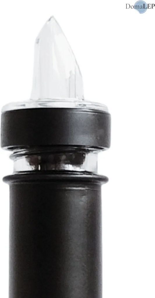 Skleněná láhev na olej 500 ml černá matná s čirou nálevkou VILO