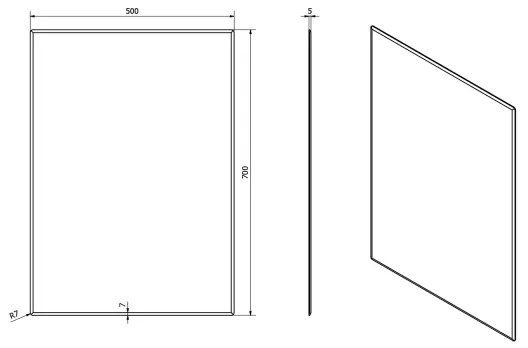 Sapho - Zrcadlo ACCORD 50x70 cm čirá