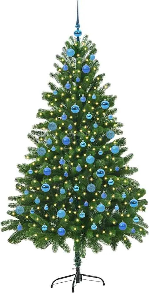 Vánoční stromeček s 300 LED diodami s stojanem Zelená 180 cm PE 3396338