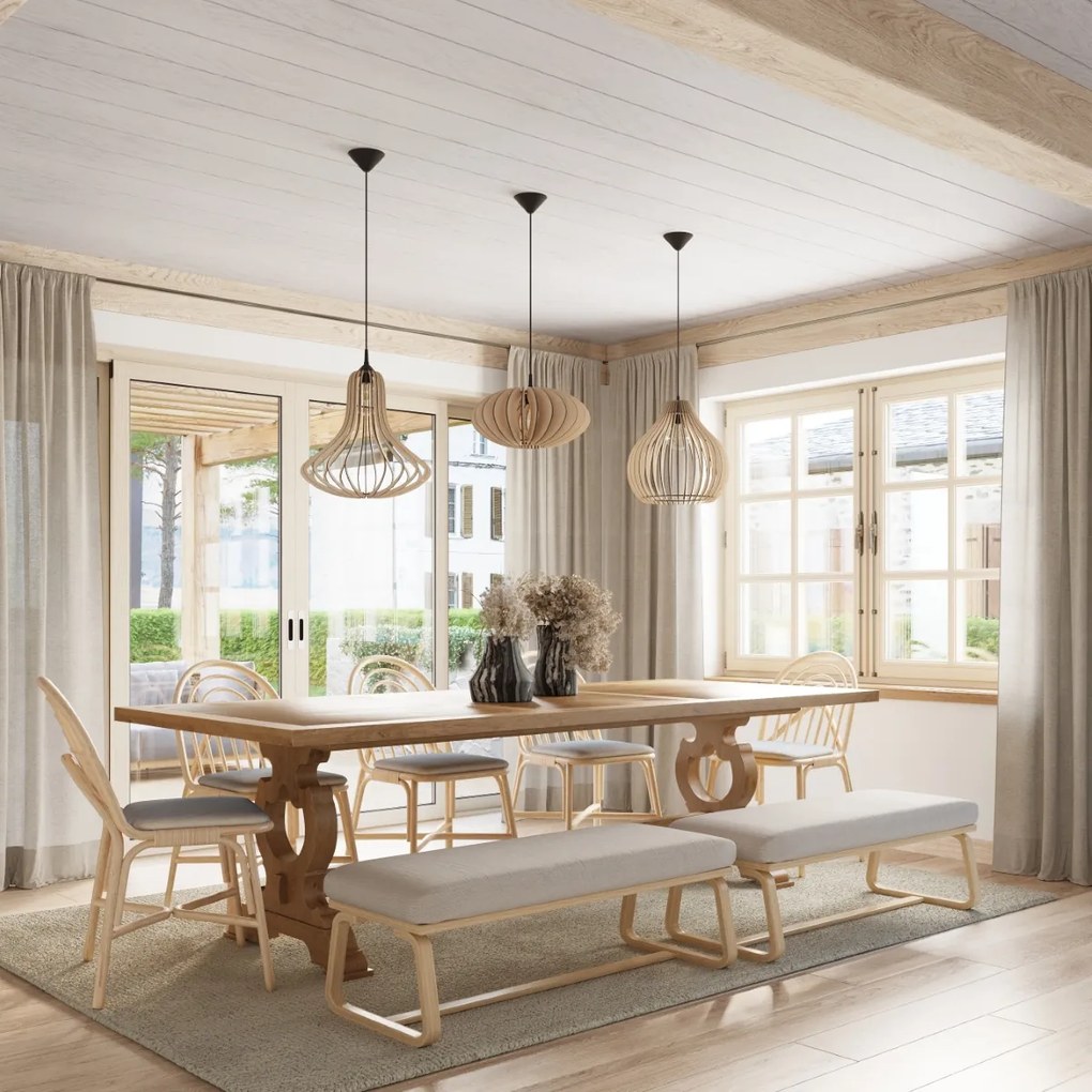 Sollux Lighting Závěsné svítidlo ELZA dřevo