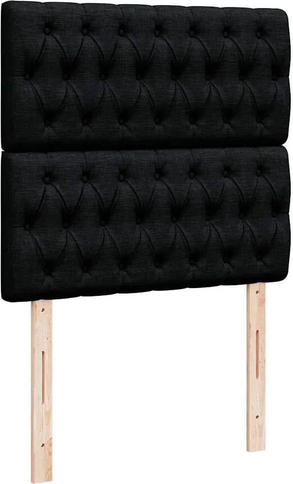 Box spring postel s matrací černá 90x190 cm textil 3291920