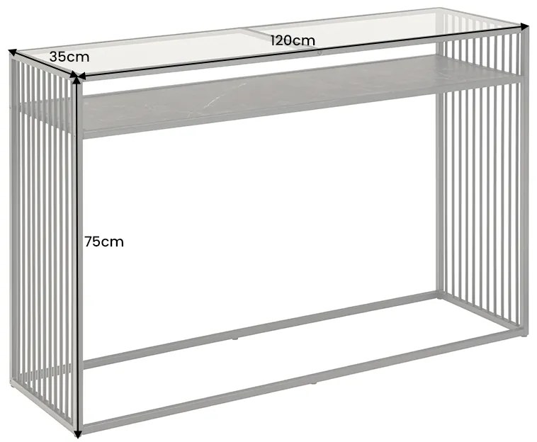 Designová konzole Haines 120 cm vzor mramor