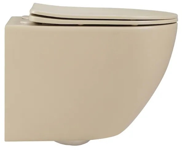 BPS-koupelny Závěsná WC mísa se SoftClose sedátkem HYD-7604, cappucino