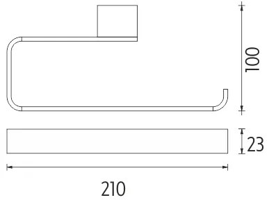 Držák na ručníky 21 cm chrom NIMCO KIBO Ki 14060-26