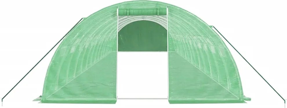 Skleník s ocelovým rámem zelený 56 m² 14 x 4 x 2 m 3188066