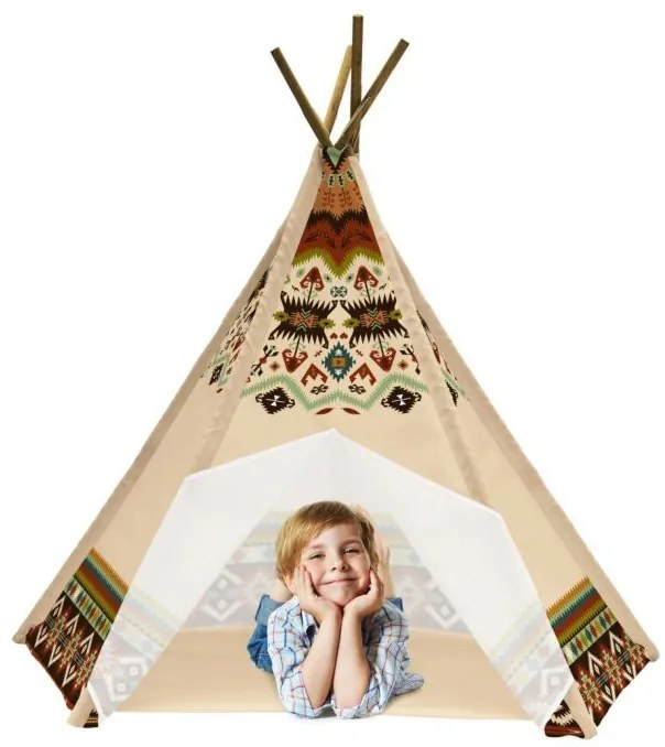 Vopi | Dětské tepee design hnědý - Dětské tepee design hnědý - Dětské tepee design hnědý - SLEVA