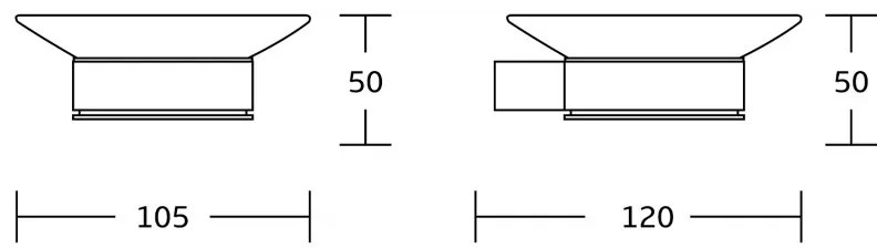 Mexen příslušenství, Pavo držák na mýdlo, černá, 7030439-70