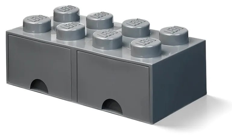 Dětský tmavě šedý úložný box se 2 zásuvkami LEGO® Biano.cz