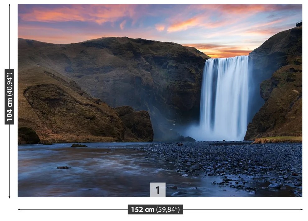 Fototapeta Vodopád Skogafoss 104x70