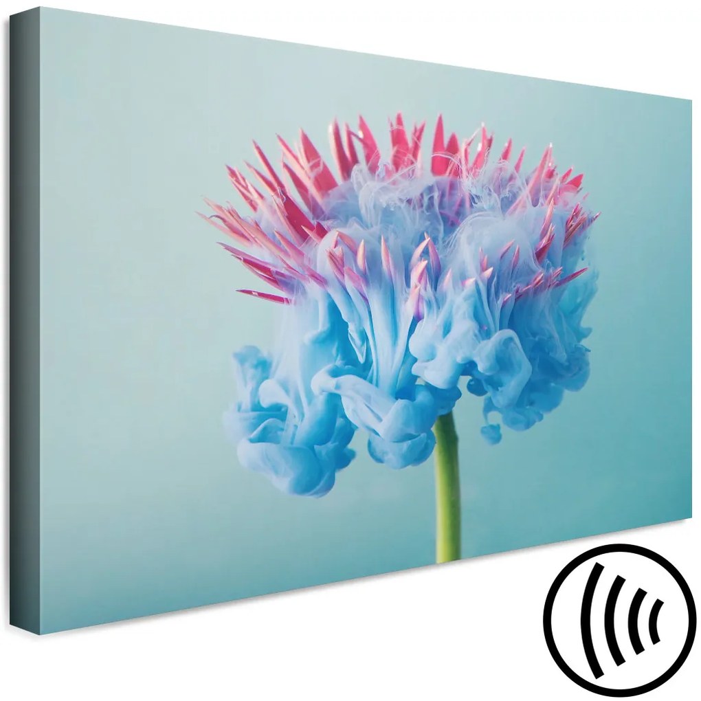 Obraz Abstraktní květ - růžovo-modrý květinový motiv