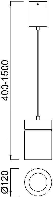 Mantra Aruba, závěsné svítidlo 1xE27, stříbrná, průměr 12cm