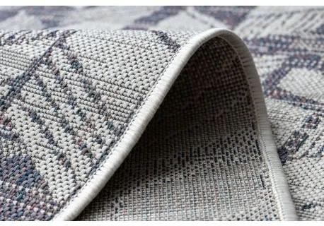 koberec SISAL SION Rybí kost 22180 ploché tkaní ecru / modrý / r velikost 180x270 cm | krásné koberce cz