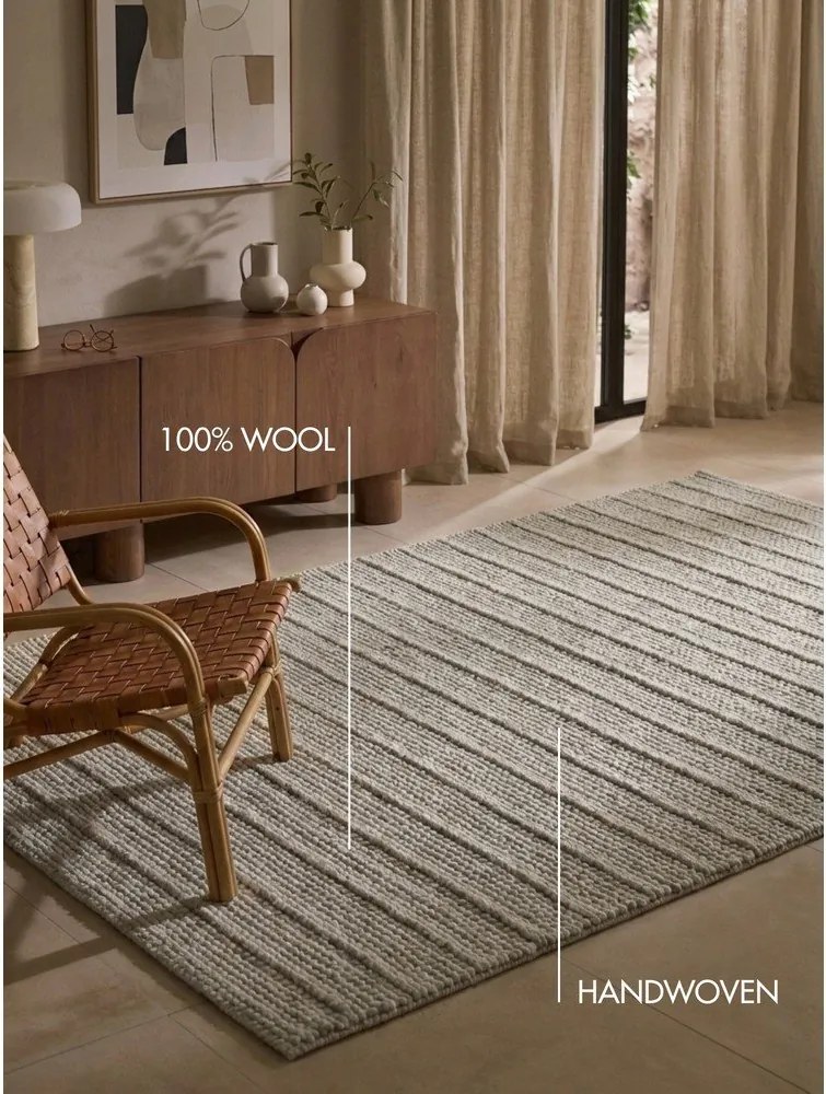 Šedý ručně tkaný vlněný koberec 160x230 cm Camden Parker – Ted Baker