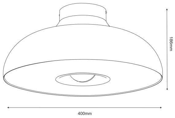 Stropní svítidlo BILBAO 1xE27/15W/230V pr. 40 cm mosaz