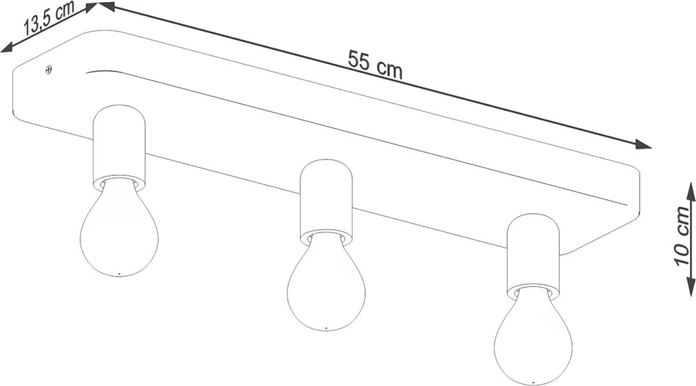 Sollux Lighting Stropní svítidlo TAVO 3