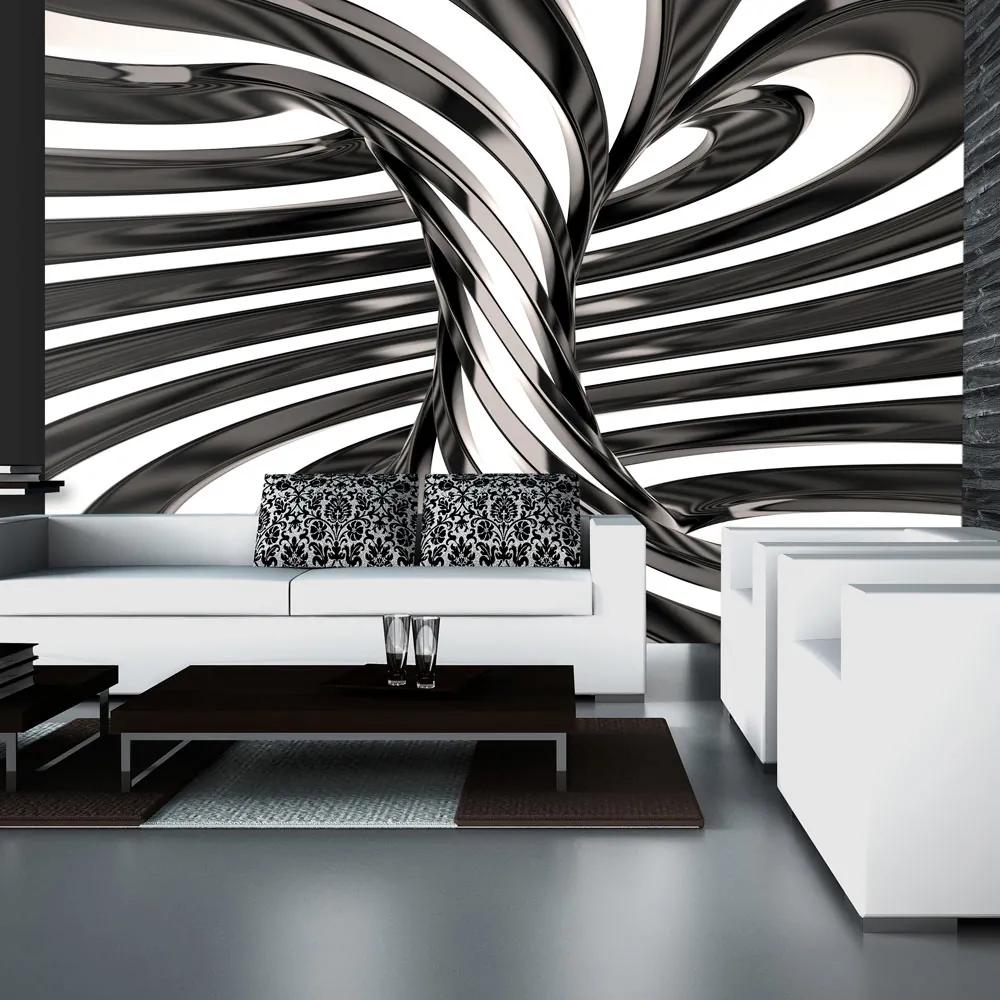 Fototapeta Bimago - Black and white swirl II + lepidlo zdarma 400x280 cm