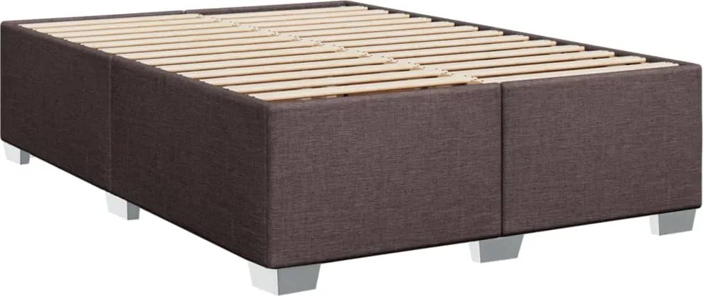 Rám postele bez matrace tmavě hnědý 140 x 190 cm textil 3284474