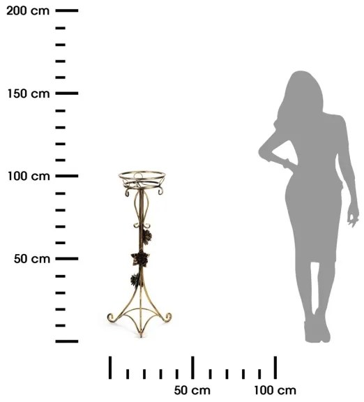 Stojan na květiny 95x38 cm zlatá